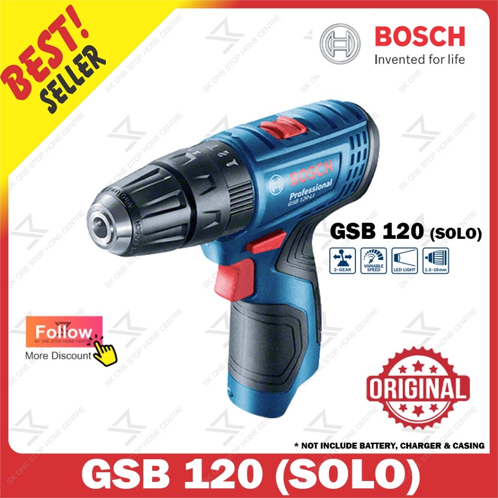 BOSCH GDR 120 / GSR 120 / GSB 120 (SOLO) (Battery+Charger+Casing Is Not ...
