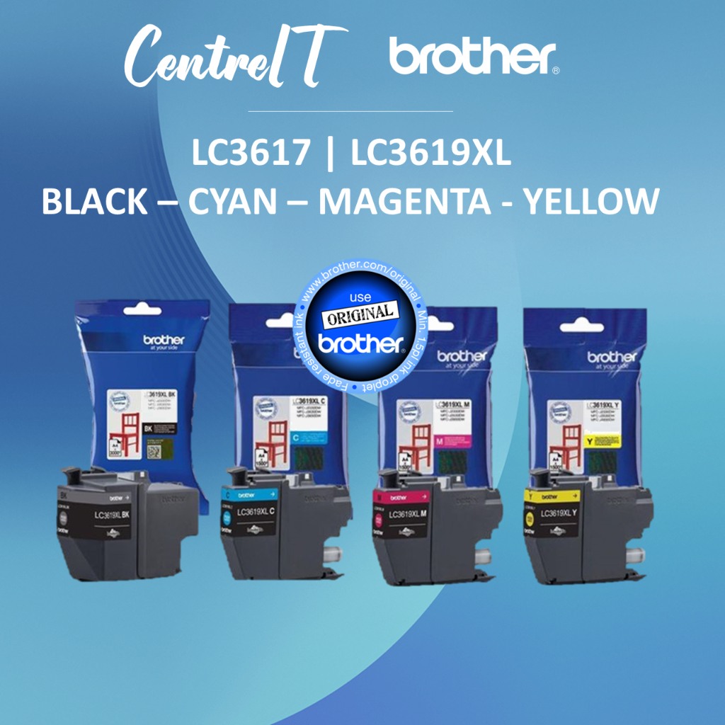 Brother Original InkBenefit LC3617 LC3619XL C/M/Y/BK Ink Cartridge For ...