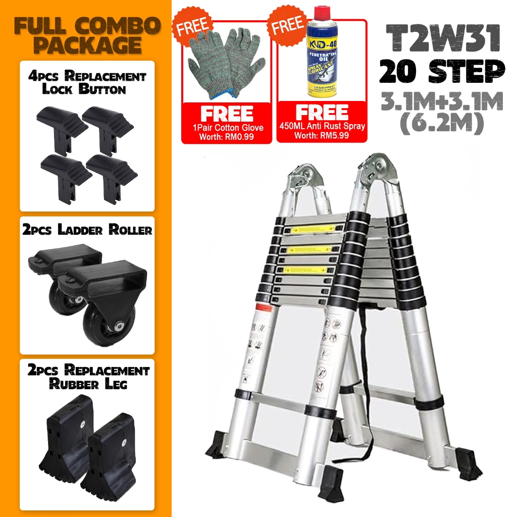 Double Sided Two Way Multipurpose Telescopic Extendable Aluminium ...