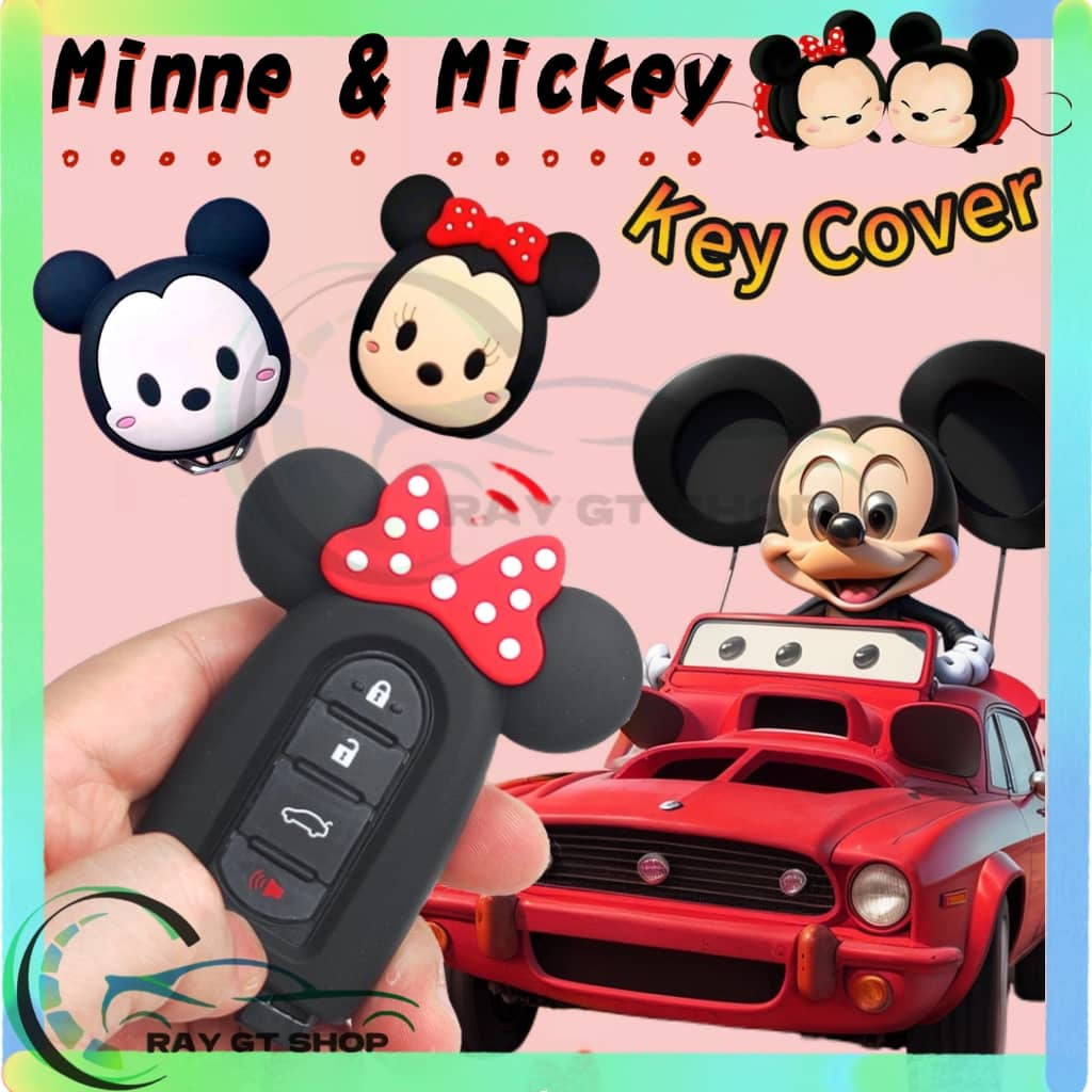 Minnie & Mickey Mouse Car Alarm Remote Smart Keyless Cartoon Key Cover ...