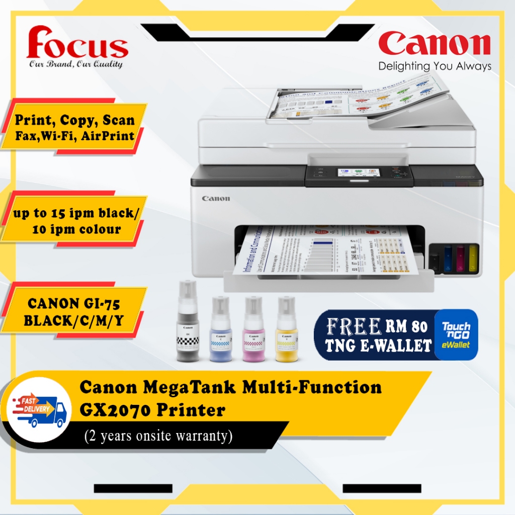 Canon MAXIFY GX2070 MegaTank Wireless All In One Printer ]Print,Scan ...