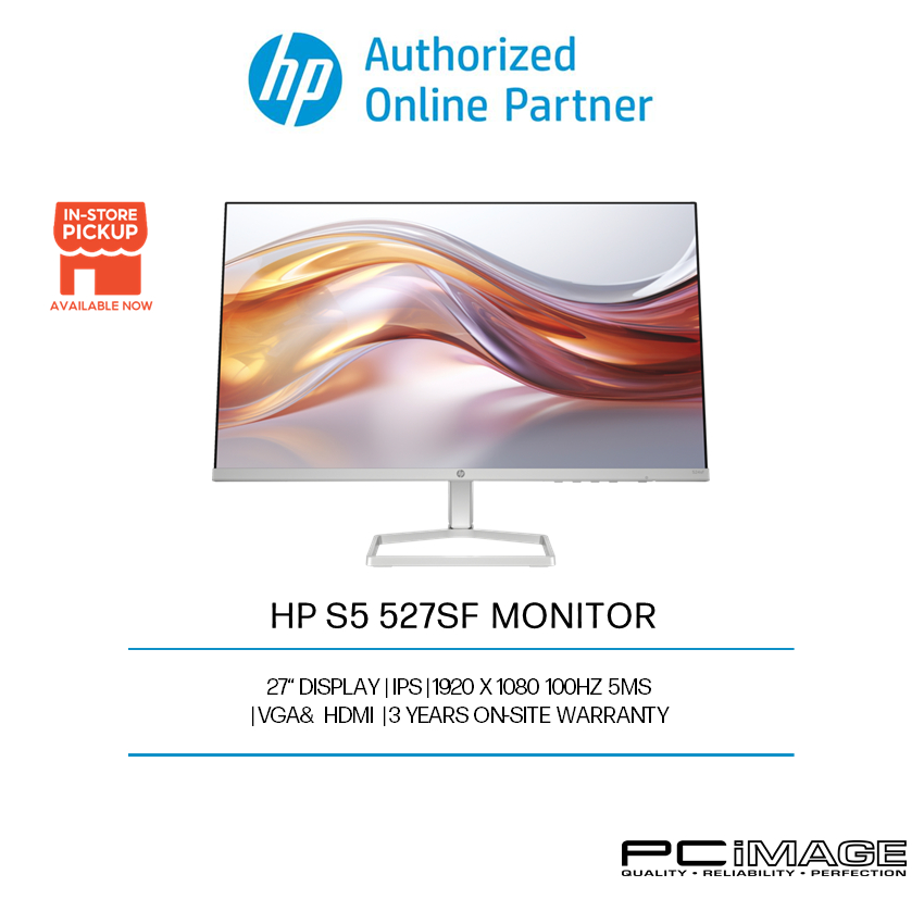 HP S5 524SF / 527SF / 532SF ( 23.8" / 27"/31.5" 1920X1080/5MS/100HZ/HDMI/VGA/IPS/3YW) Monitor ...