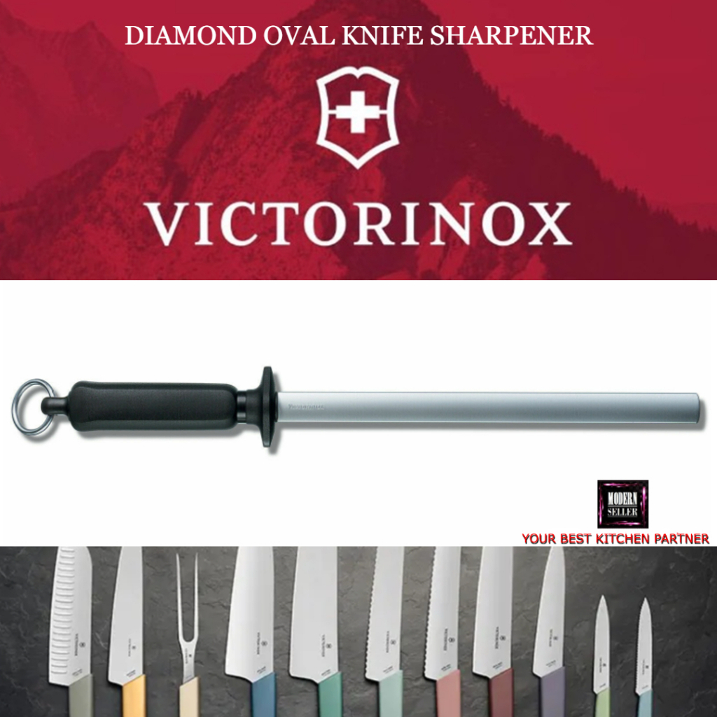 VICTORINOX DIAMOND OVAL KNIFE SHARPENER/HONING ROD/PENGASAH PISAU ...