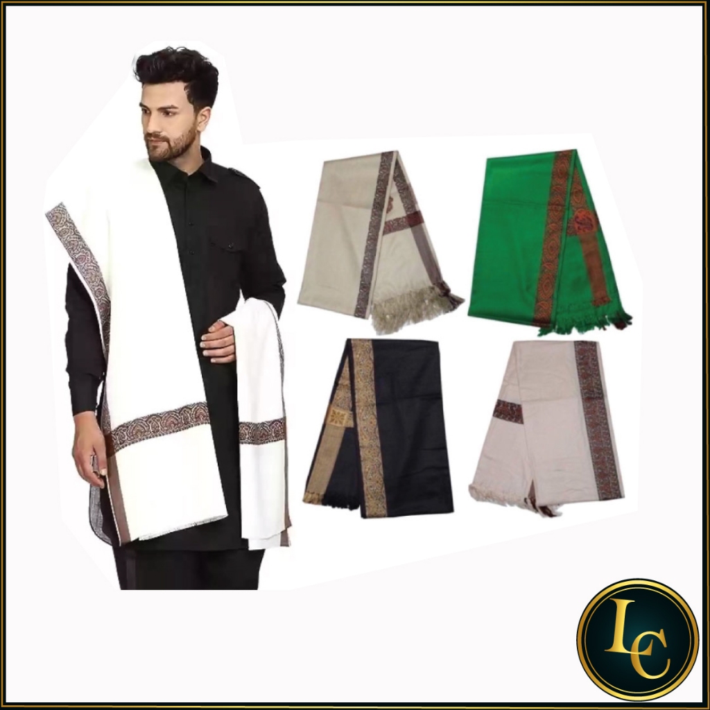 Rida /Ridak Kashmir Kashmiri Pure Shawls Scarves Selendang WARNA HITAM ...