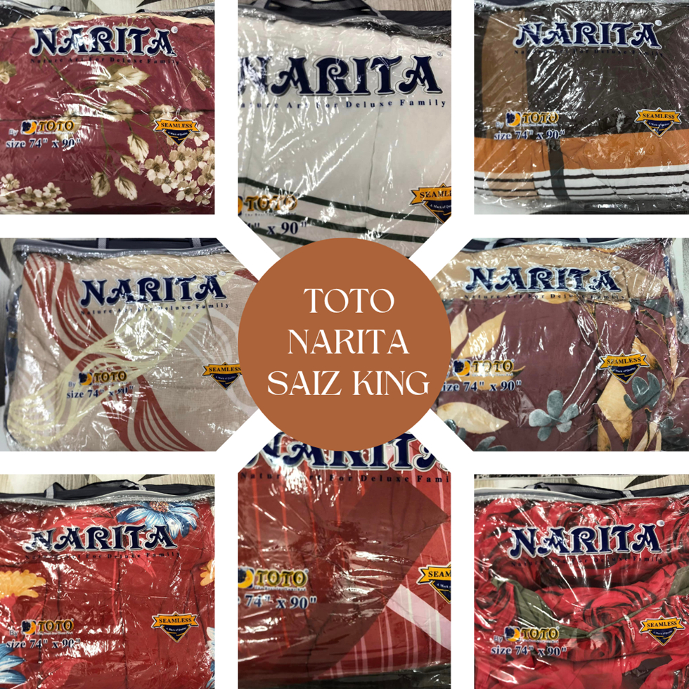 TOTO NARITA SAIZ KING Harga Borong Murah BEDDING TILAM HAMPARAN LAPIK ...