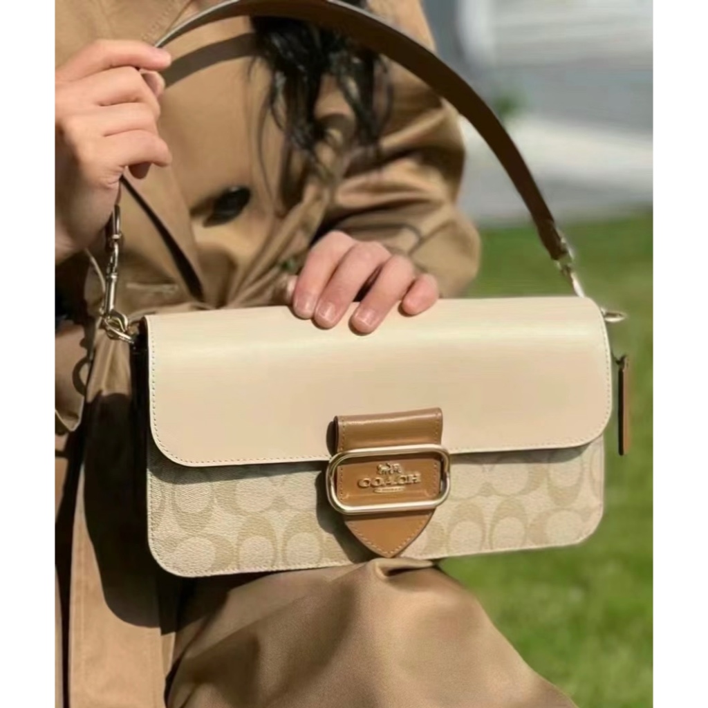 🇲🇾💯Authentic Coach Morgan Shoulder Bag in Blocked Signature Canvas ...