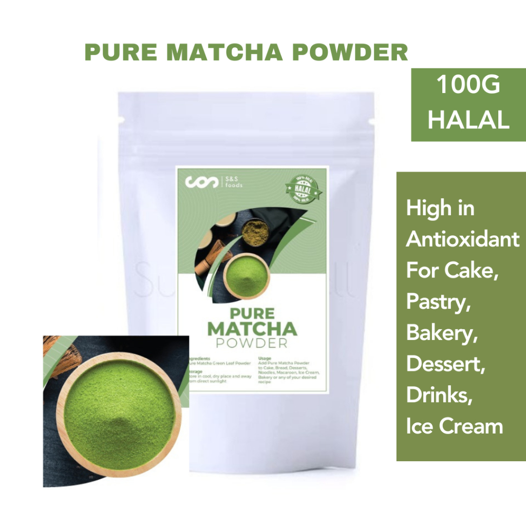 Halal Pure Matcha Green Tea Powder 100% for Bakery Pastry Cake Dessert ...