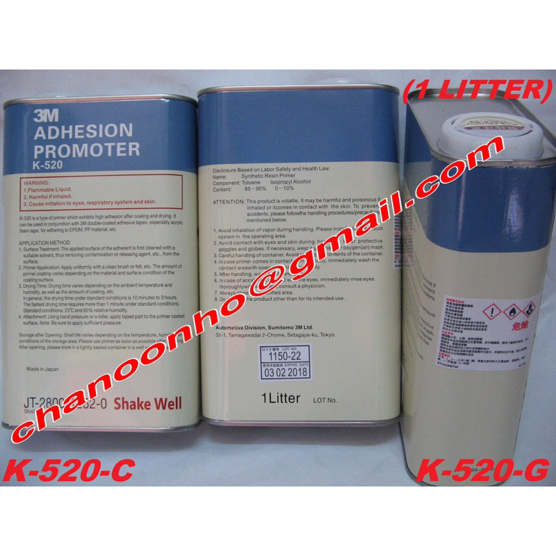 3M ADHESION PROMOTER PRIMER K-520 - (1 LITTER) | Shopee Malaysia