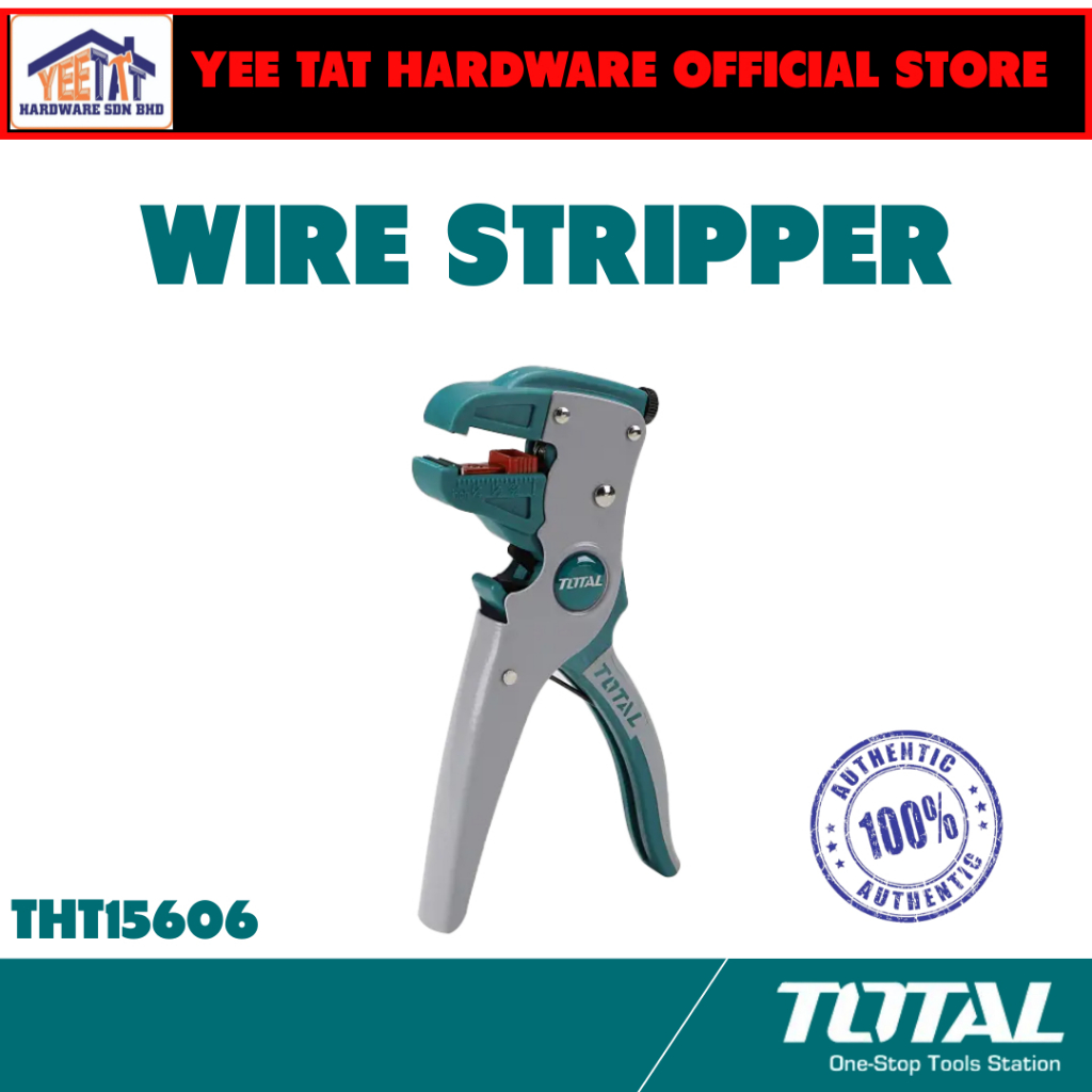 [ TOTAL ] THT15606 WIRE STRIPPER / WIRE CUTTER (0.5-6MM) | Shopee Malaysia