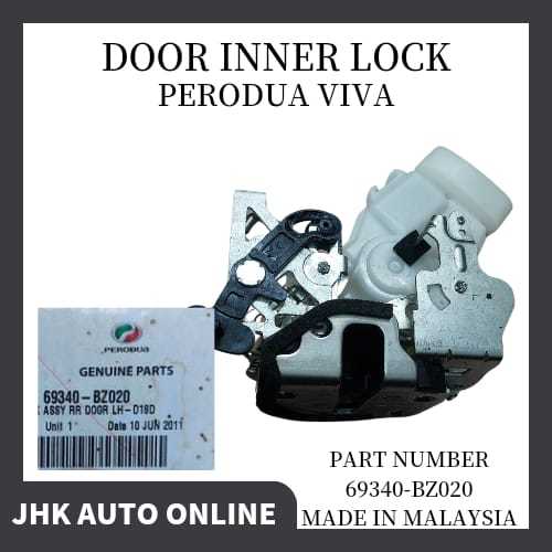 PERODUA VIVA DOOR INNER LOCK REAR LEFT ORIGINAL PERODUA 69340-BZ020 ...