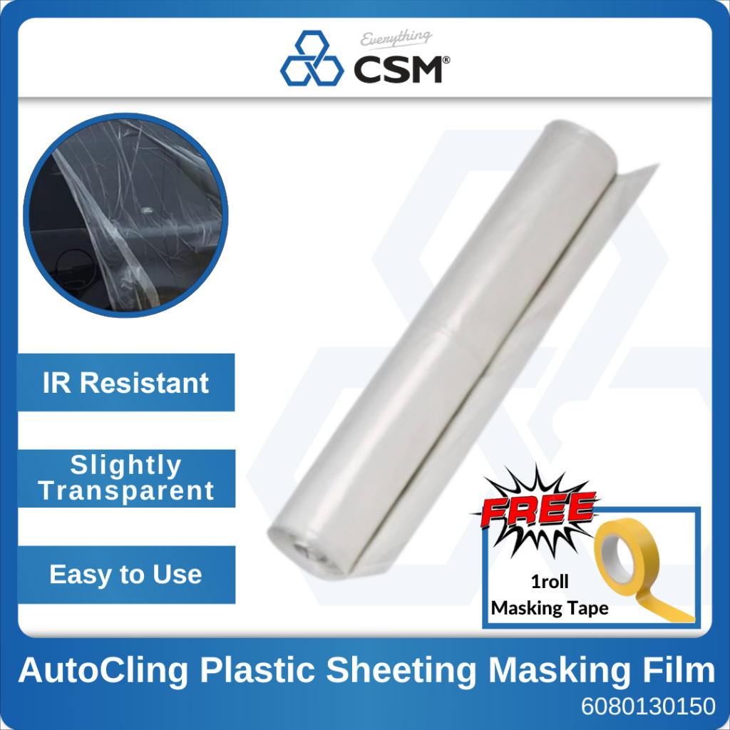 AutoCling Plastic Sheeting Masking Film 1.9mx300 Meter / Masking Film ...