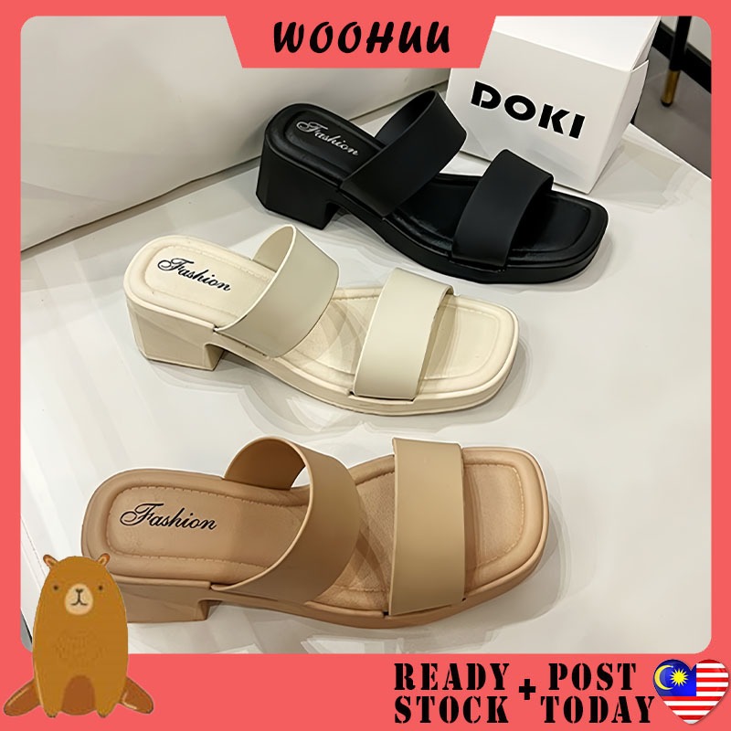 READY STOCK WOOHUU Thick Women's Sandal Kasut Wanita Casual Wedgess ...
