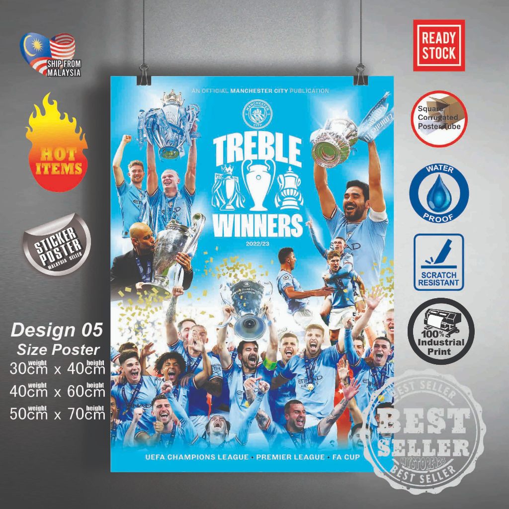 (Ready Stock) Fourmidables | Manchester City | Football Soccer Club ...