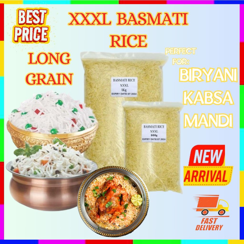 XXXL Beras Basmati Rice Long Grain Nasi Biryani Mandy Spices Repacking ...