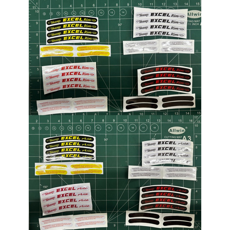 Sticker Rim Motor Takasago Excel Rim / Taksago Excel Asia (Set With ...