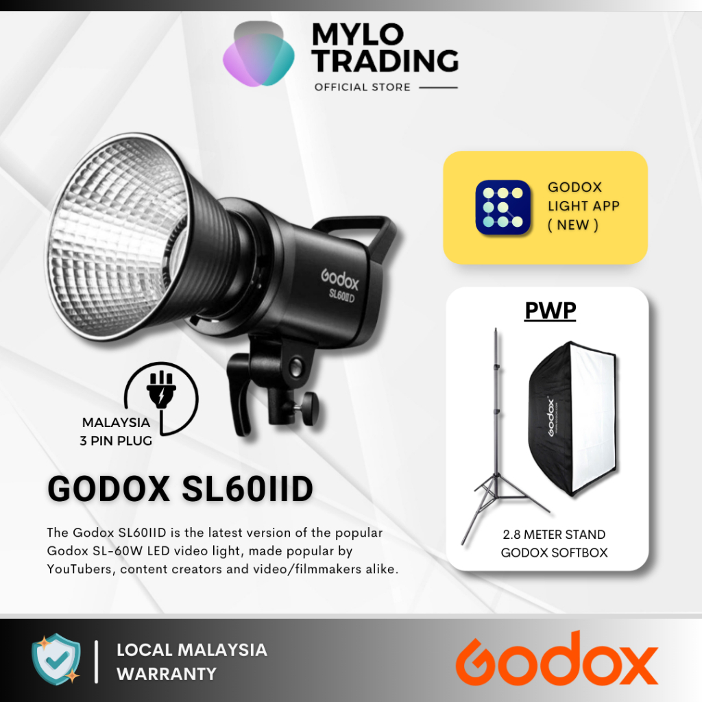 Godox SL-60W SL60W SL60IID SL60 II D LED Video Light - White Version ...