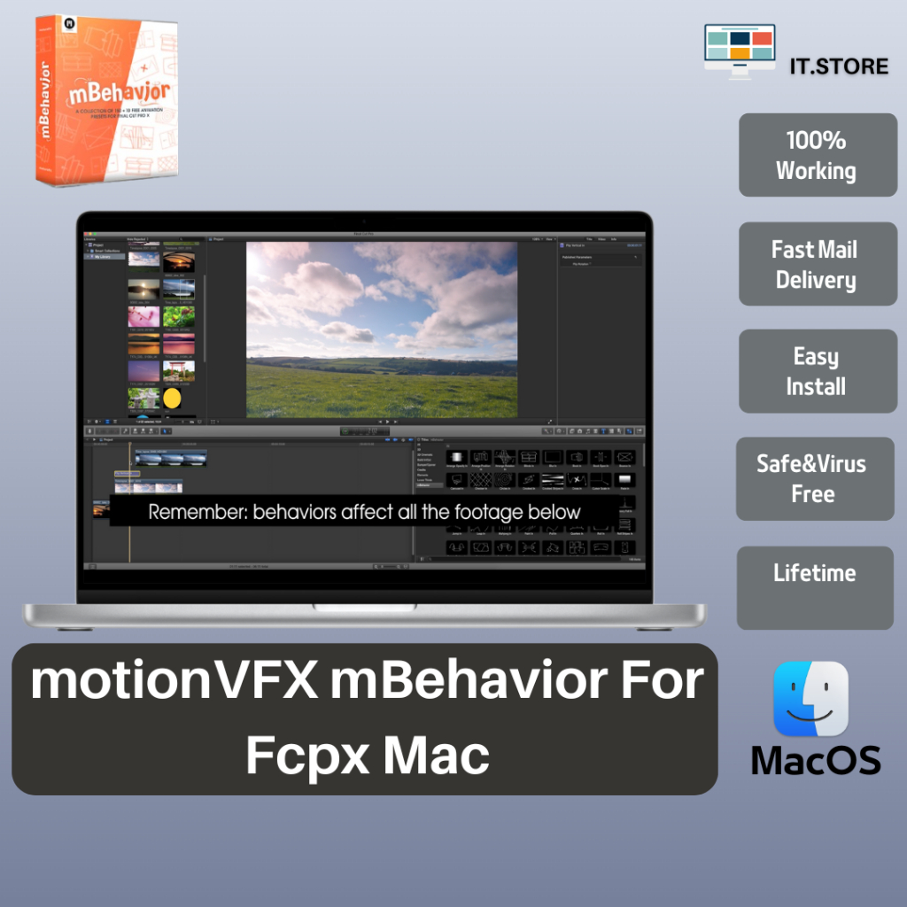 MotionVFX mBehavior For Fcpx Lifetime for M1/M2 M3 Chip Apple Silicone MacOs/Macbook/Mac ...
