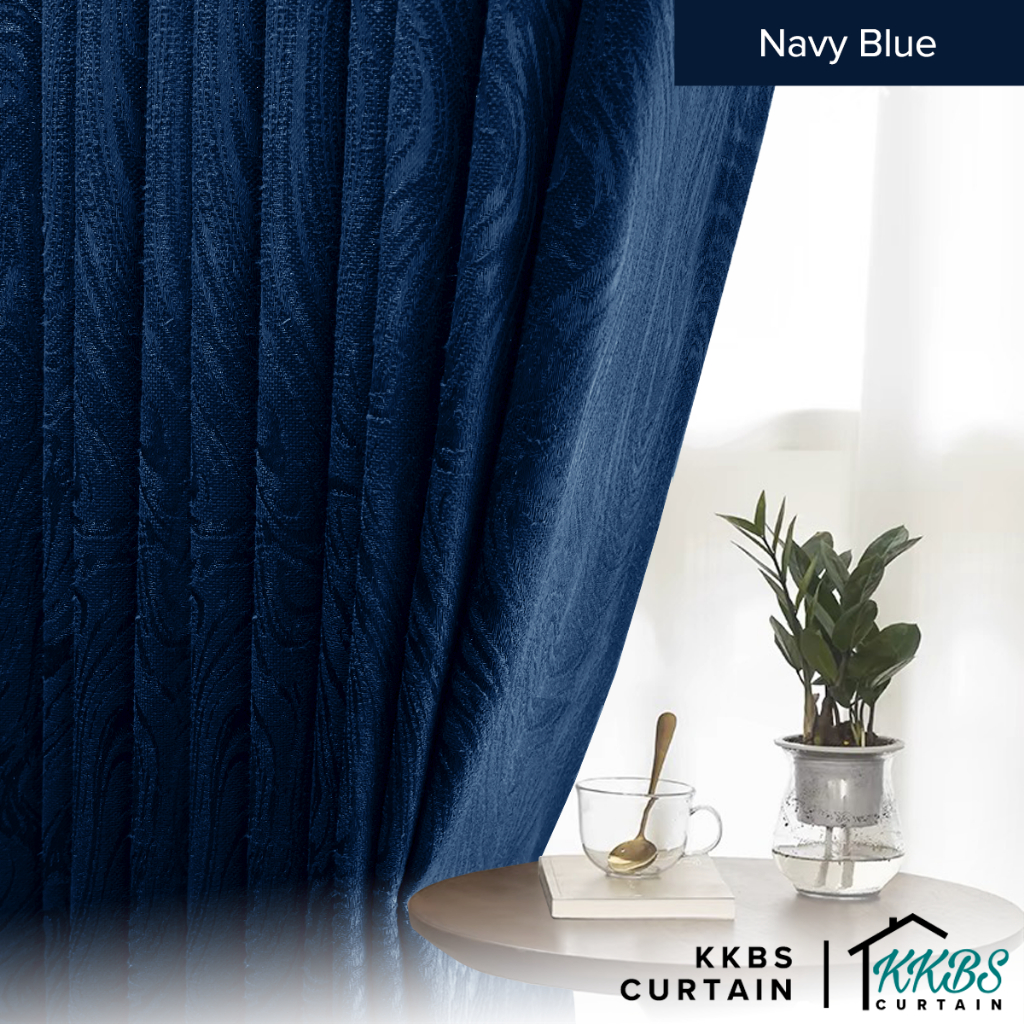 KKBS CURTAIN Neluna Langsir Semi Blackout Siap Jahit Cangkuk & Ring ...
