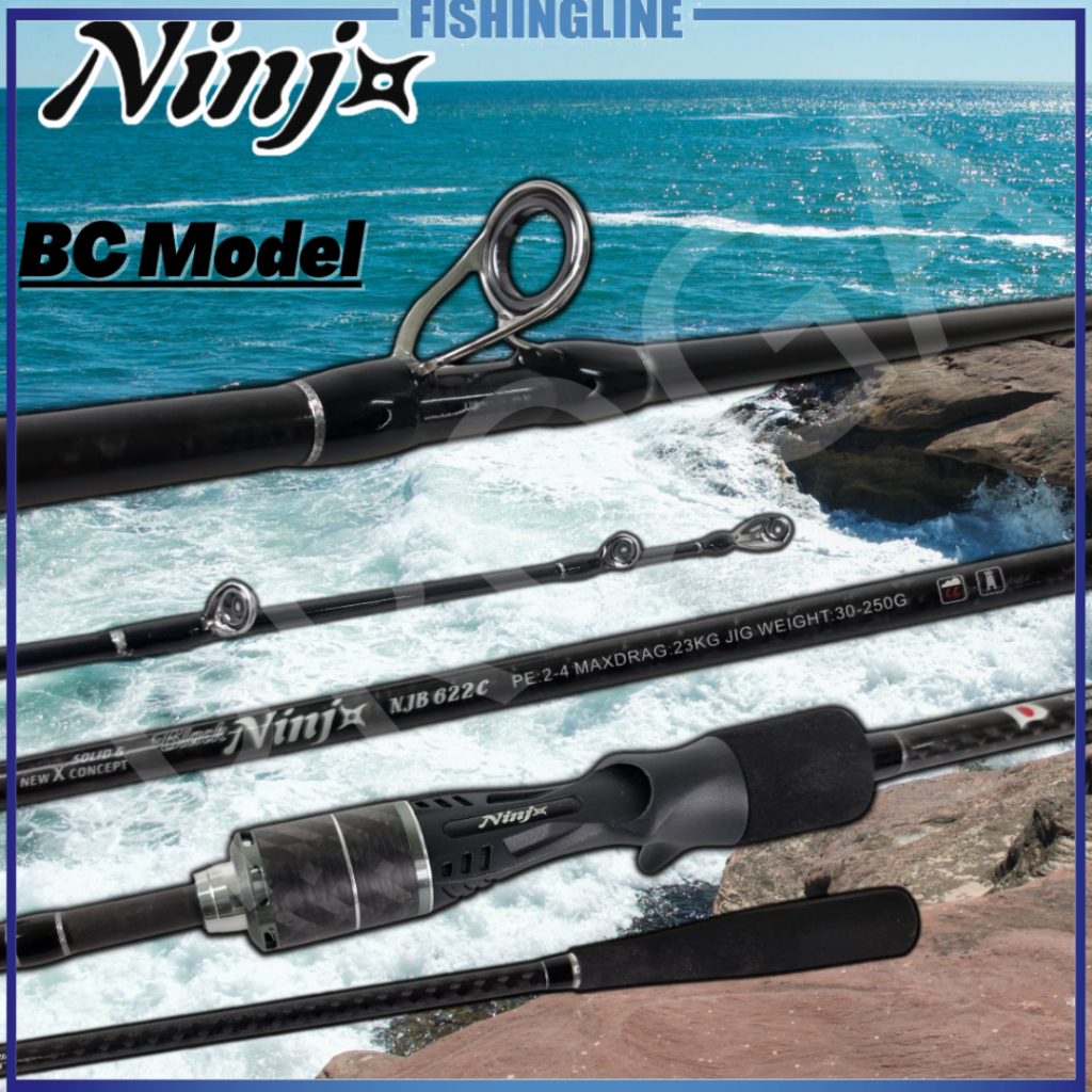 BLACK NINJA NJB622C Solid & New X Concept BC Fishing Rod | Shopee Malaysia