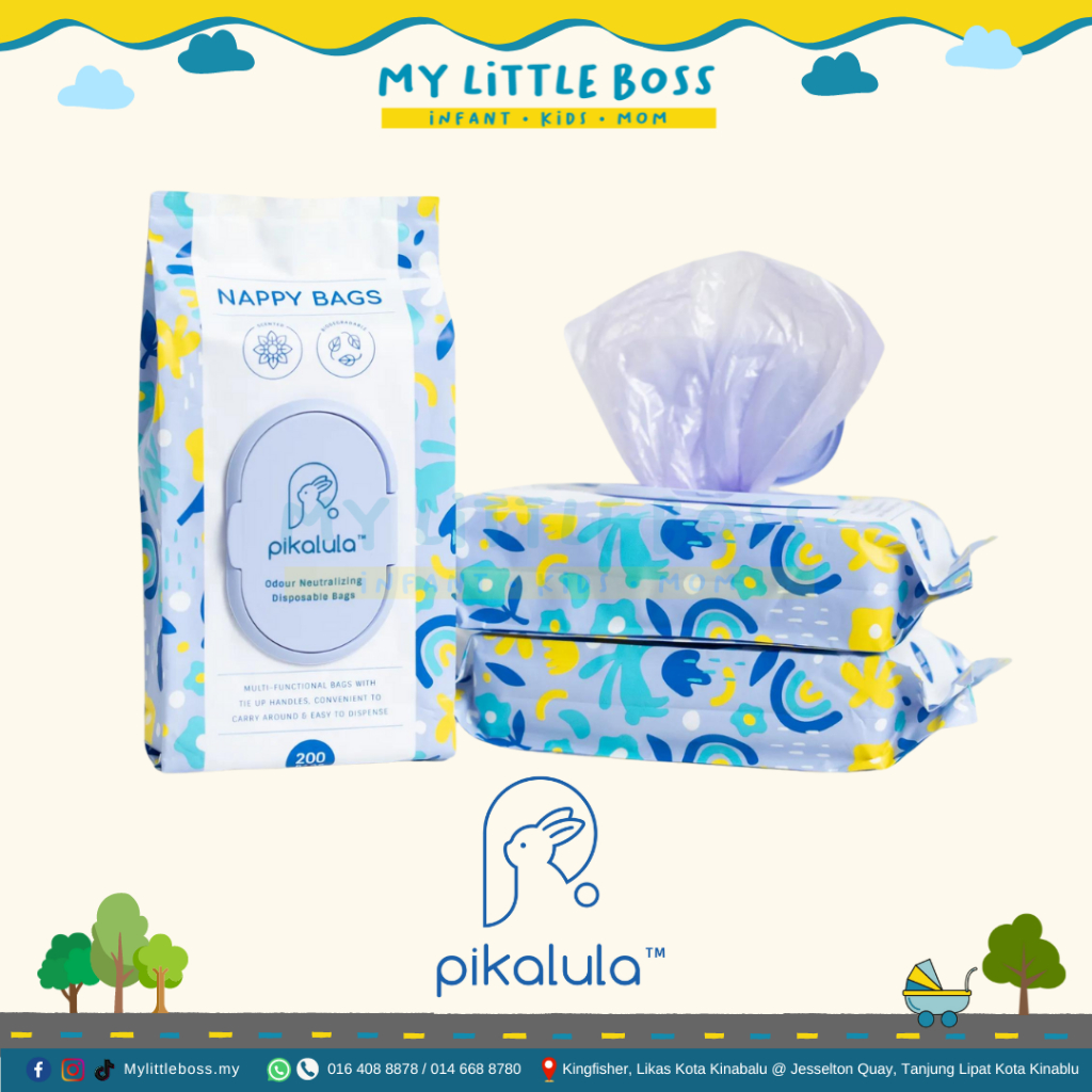 Pikalula Odour Neutralising Disposable Nappy Bags (200 pcs) | Shopee ...