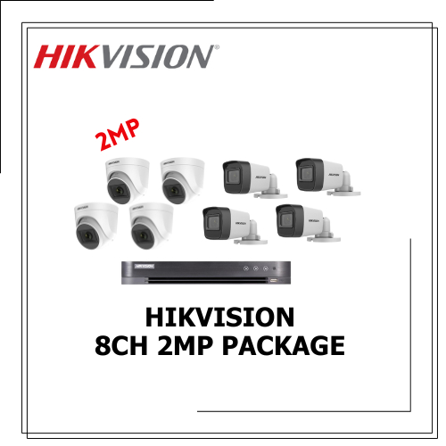 HIKVISION 2MP 8CH DS-7208HQHI-K1/E DVR DS-2CE76D0T-EXIPF Indoor Camera ...