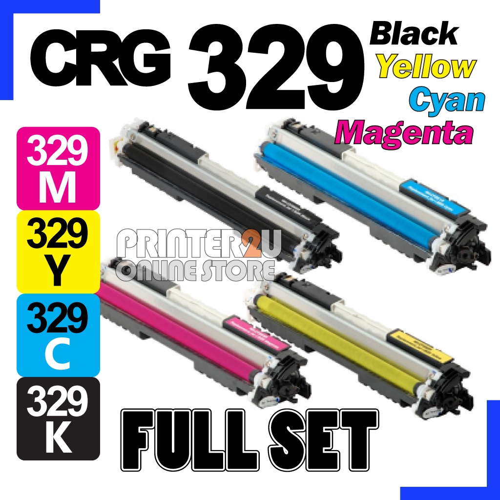 FULL SET Compatible Canon CRG Cartridge 329 CRG329 LaserShot LBP7010C ...