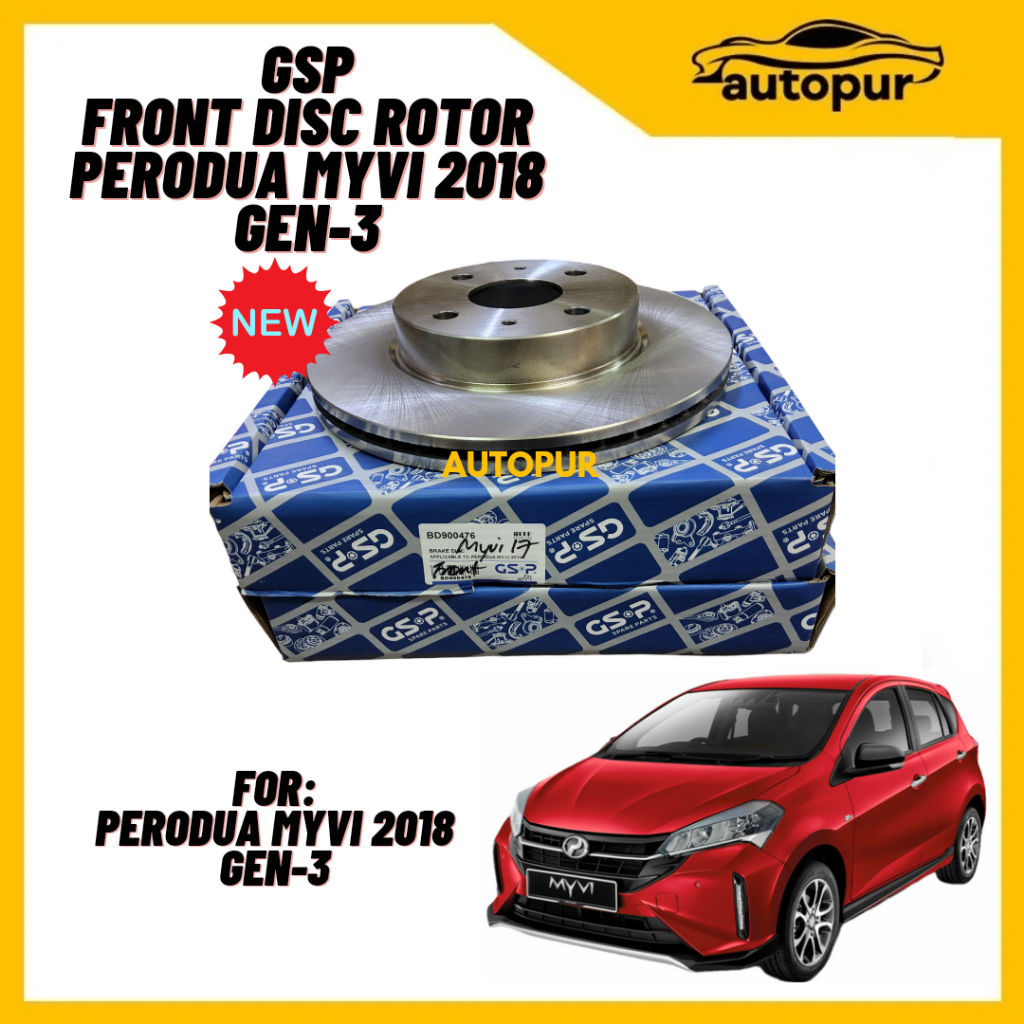 GSP Front Disc Rotor for PERODUA MYVI 2018 GEN-3 | Shopee Malaysia