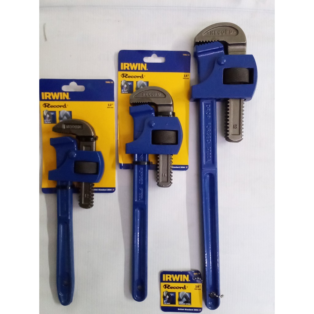 𝐈𝐫𝐰𝐢𝐧 RECORD Stillson Pipe Wrench 8" 10" 12" 14" 18" 24"T3008/ T30010 ...