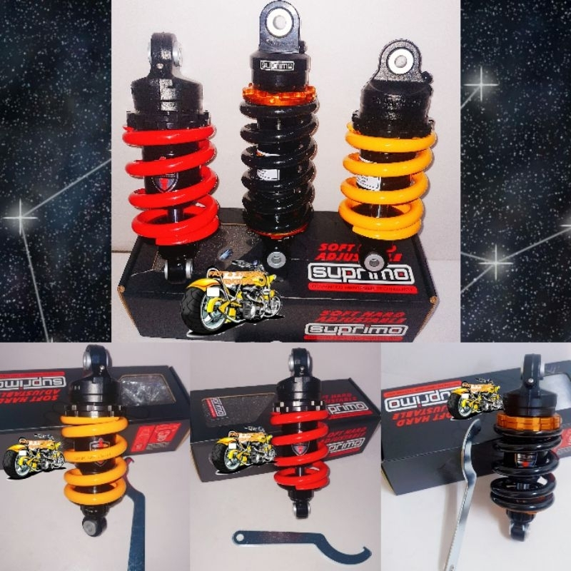 SUPRIMO ADJUSTABLE GAS MONOSHOCK V2/ V3S/ WITH TANK 200MM LC135/ 205MM Y15ZR/ 230MM RS150/ 250MM ...