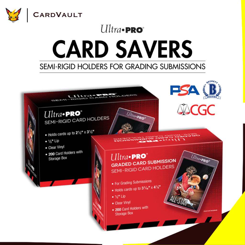 Ultra PRO Semi-Rigid Card Holders 1/2" Lip - Card Savers for PSA BGS ...