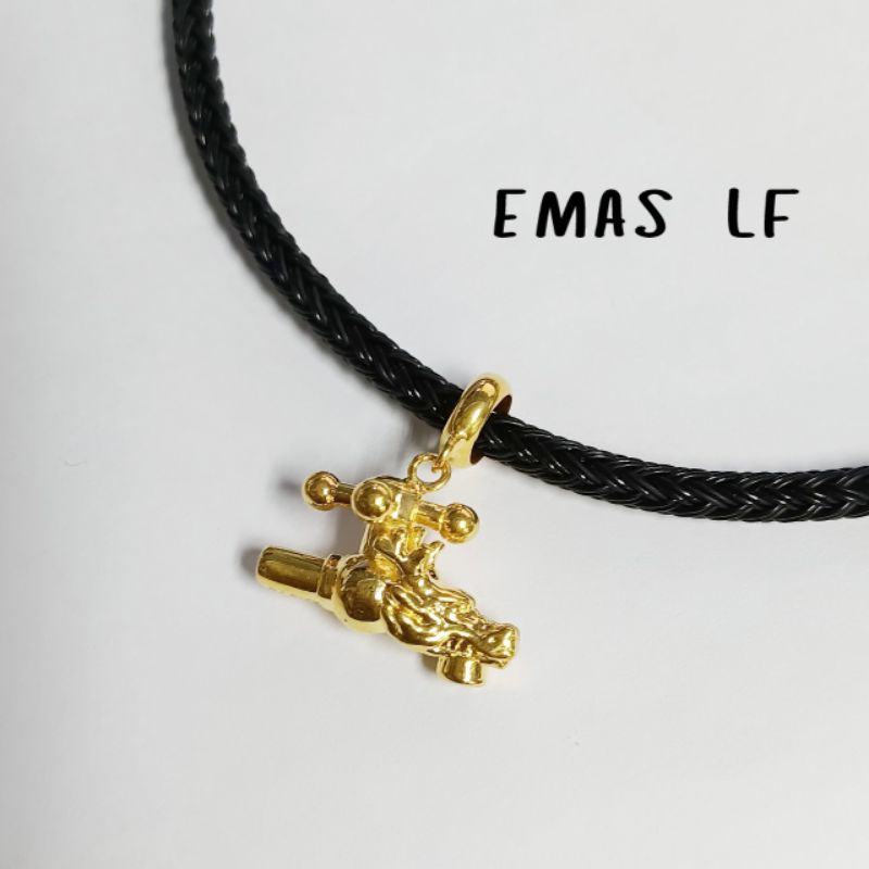 LF Emas 916 Dragon Water Tap Hard Gold Charm Emas Original | Shopee ...
