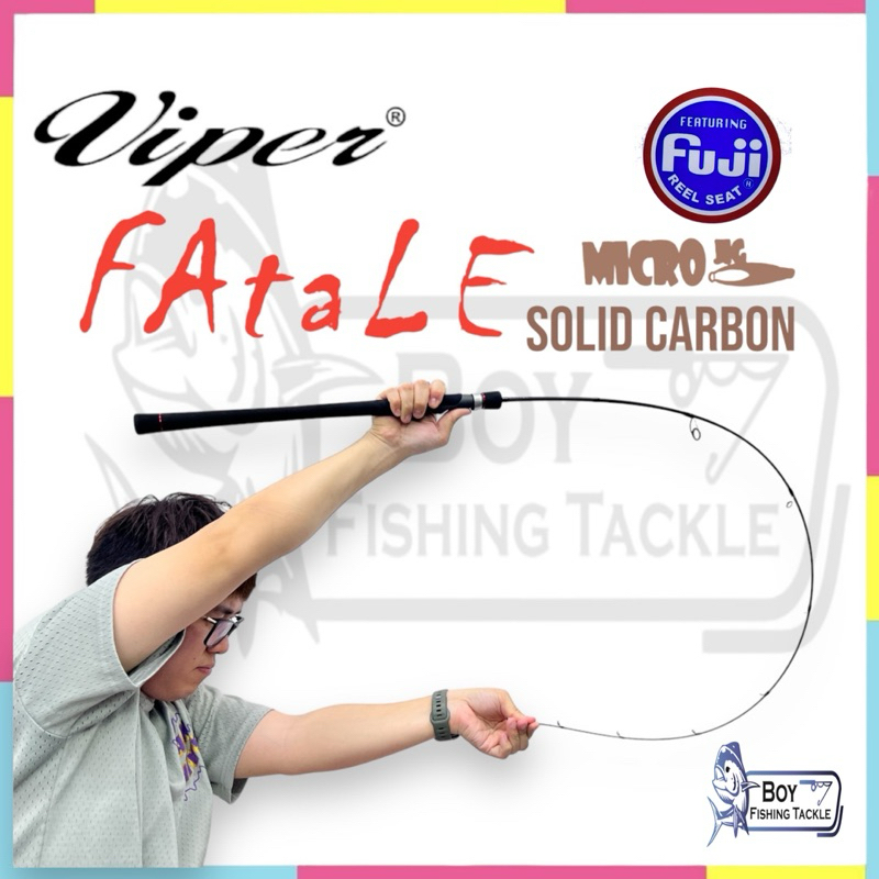 VIPER FATALE SOLID CARBON SPINNING ROD FISHING ROD VFS601LS MICRO JIG ...