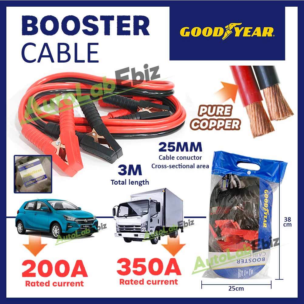 GOODYEAR - Booster PURE COPPER Cable Power 200A 350A 3m length Jumper ...