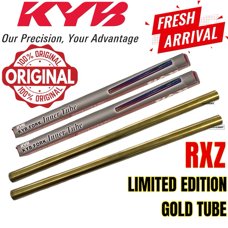 HARGA SEPASANG! LIMITED EDITION KYB TITANIUM GOLD FORK TUBE INNER TUBE ...