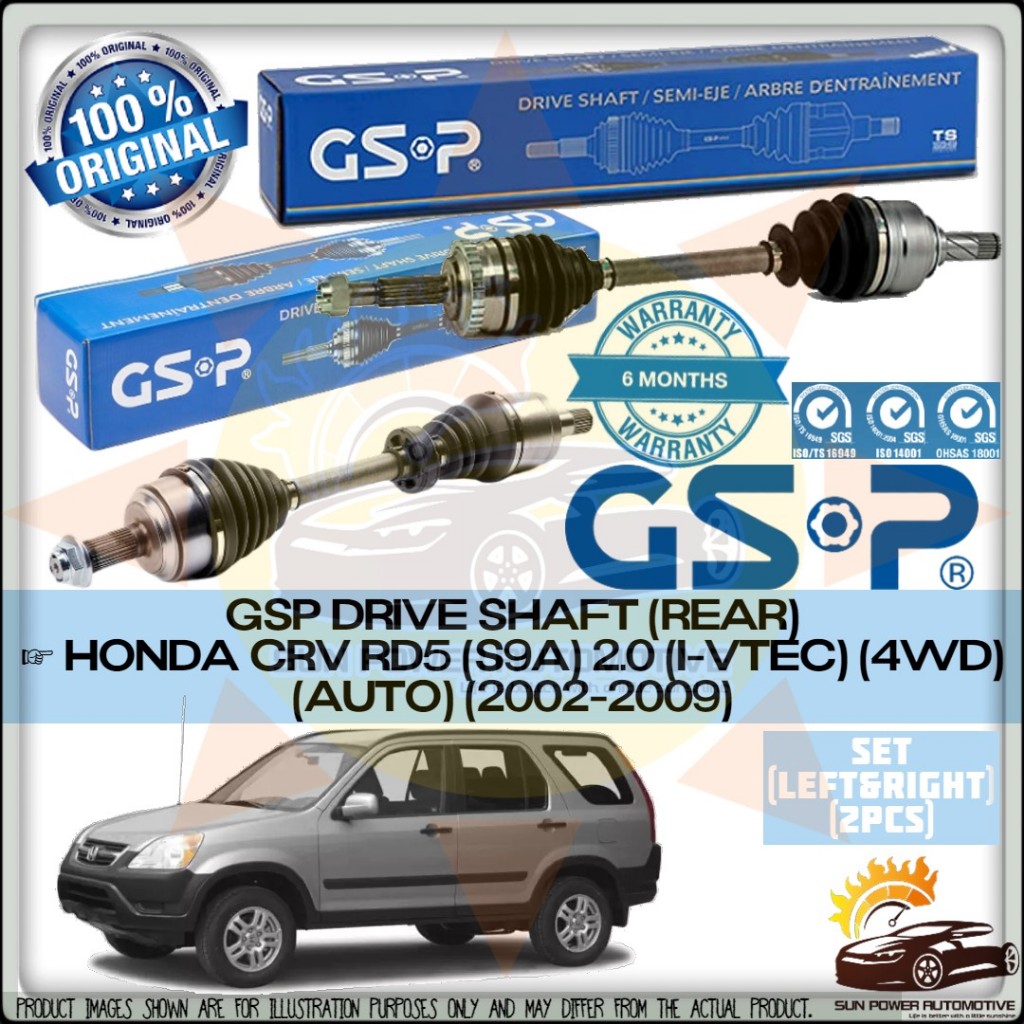 Honda CR-V CRV RD5 S9A (I-VTEC) 2.0 4WD 4x4 (2002-2009) ( AUTO ) 100% ORIGINAL GSP DRIVE SHAFT ...