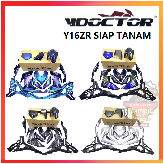 Y16ZR BODY COVER SET DOCTOR SIAP TANAM DOXOU PURPLE SILVER MOVISTAR Y16 ...