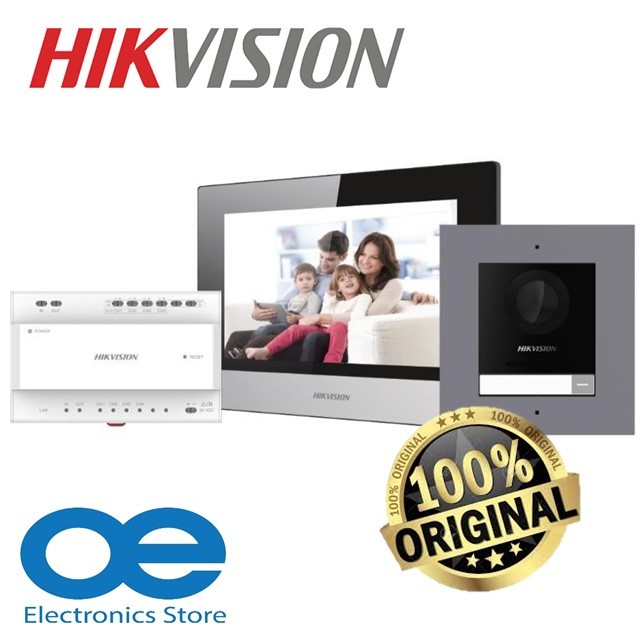 HIKVISION DS-KIS702Y-P Network 2MP 7-inch TFT LCD 2 Wire Digital IP Video Intercom Video ...