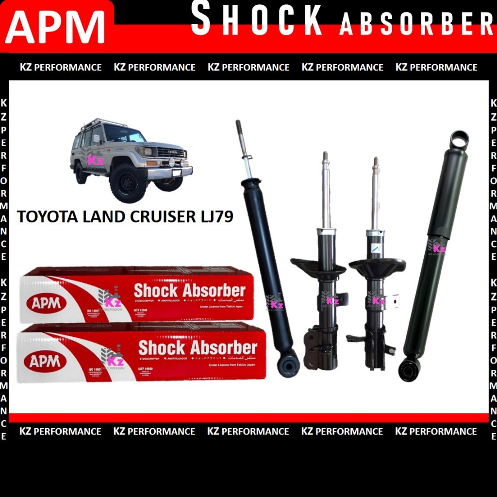 SET [ORIGINAL] APM SHOCK ABSORBER REAR ABSORBER TOYOTA LAND CRUISER ...
