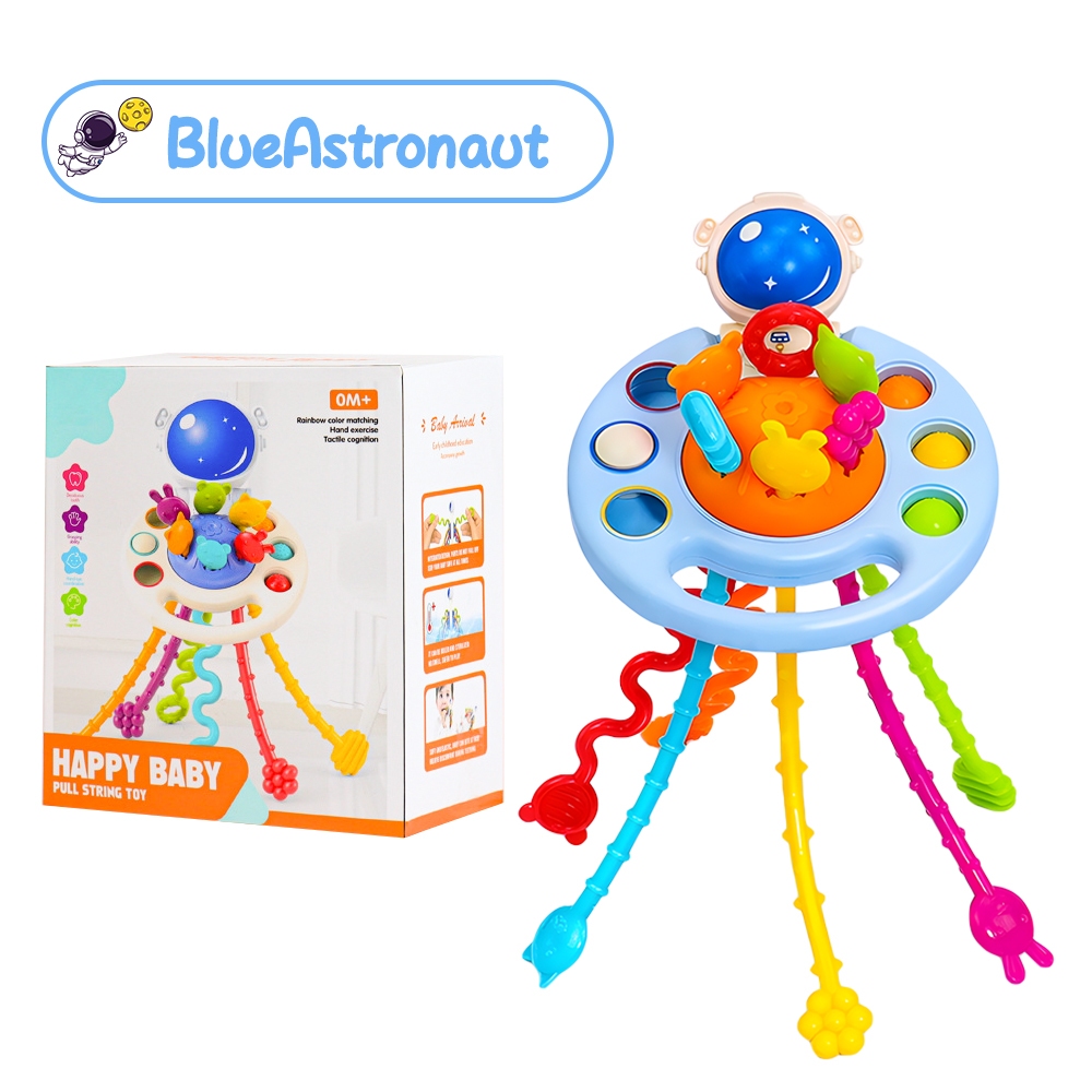 PAYOE 6in1 Octopus Pull String Baby Molar Toys Nweborn Rattle Teether ...