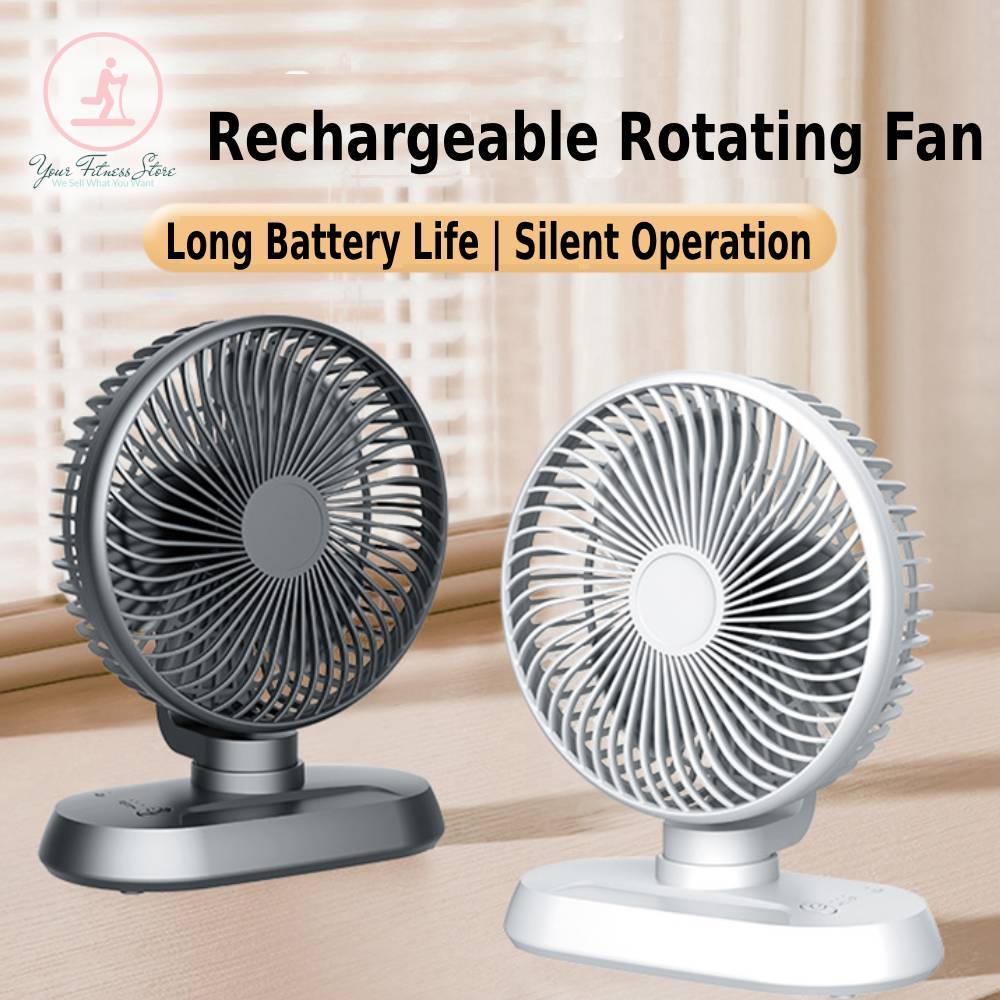 Rechargeable Portable Desktop Fan 9 Inch Multi Angle Oscillation Shake ...