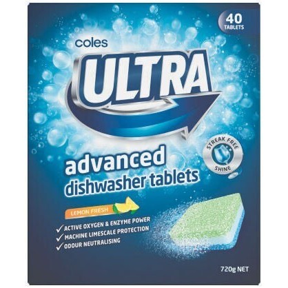 COLES Ultra Advanced Dishwasher Tablets Lemon Fresh - 40s | Shopee Malaysia
