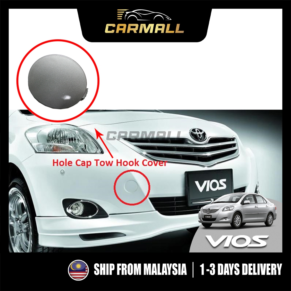 Toyota Vios (2nd Gen) Tow Hook Cover Front Bumper Front Towing Cover Cap 2007-2012 XP90 NCP93 ...