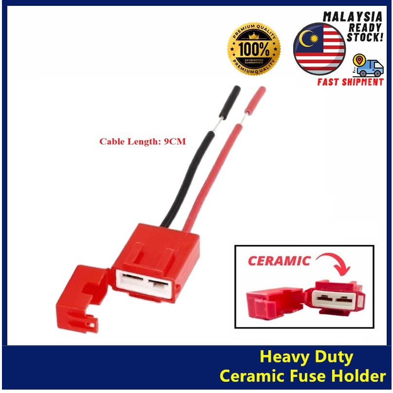 Ceramic Fuse Holder 12V/24V Heavy Duty Car & Motorcycle Wiring Fuse Box ...