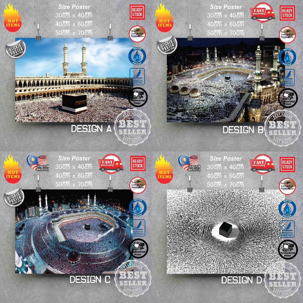 (READY STOCK)Mecca Islamic Last Day of Hajj Round Ornament Muslim ...