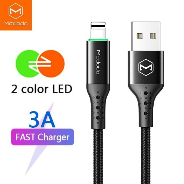 MCDODO CA-7410 Auto Power Off USB Data Cable 3A Super Fast Quick Charging LED Indicator | Shopee ...