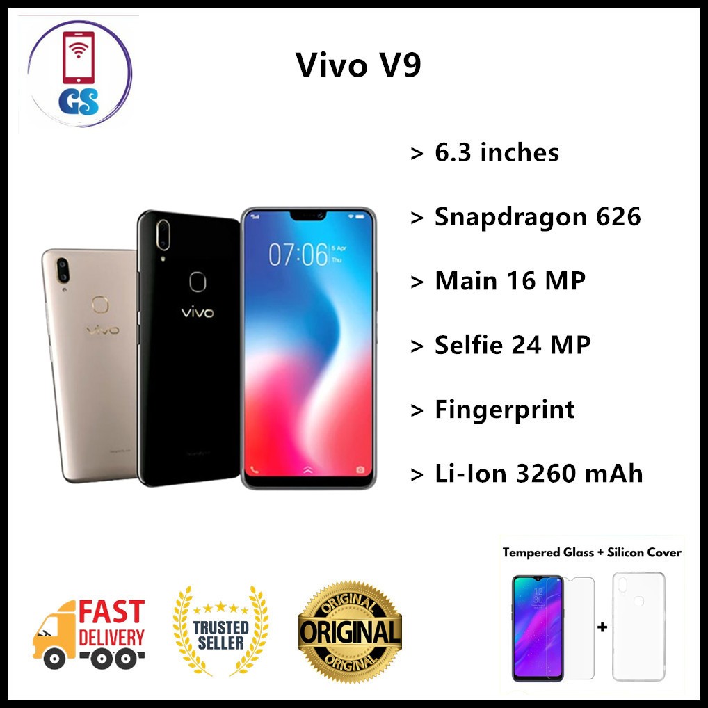 Vivo V9 / Y66 - 4GB RAM + 64GB ROM LTE - Original Smartphone Free Full Set | Shopee Malaysia