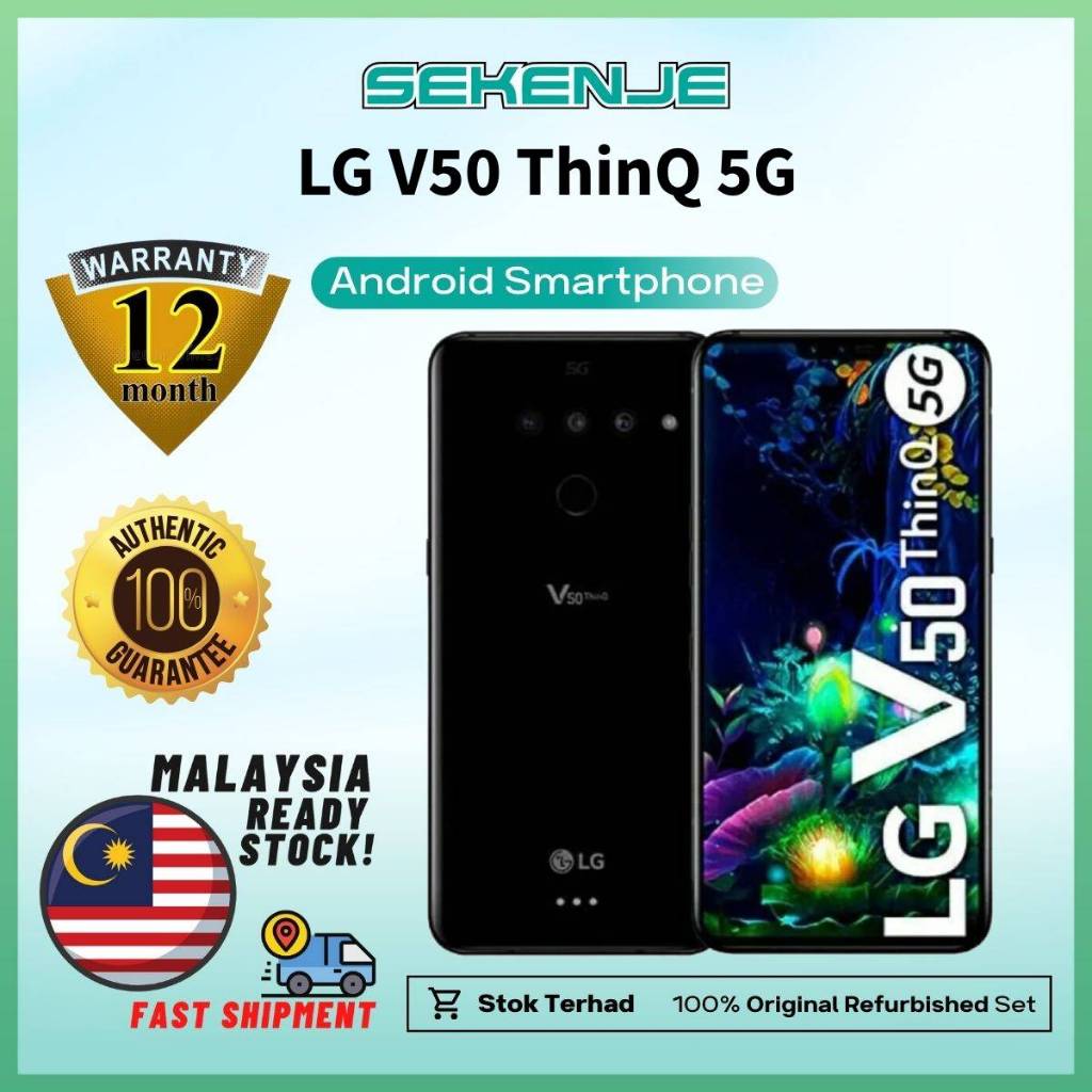 LG V50 ThinQ 5G 128GB + 6GB RAM 100% Original Secondhand Used Smartphone, 1 YEAR WARRANTY ...