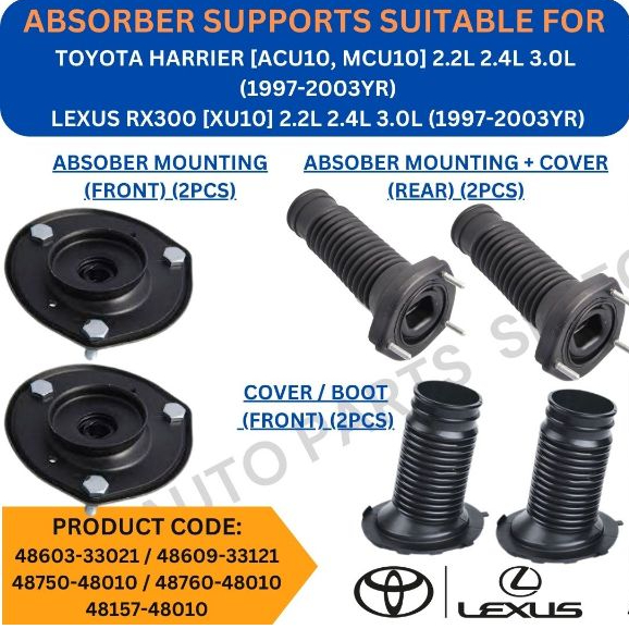 ABSORBER MOUNTING / BUSH / RUBBER SPRING (FRONT, REAR) FOR TOYOTA ...