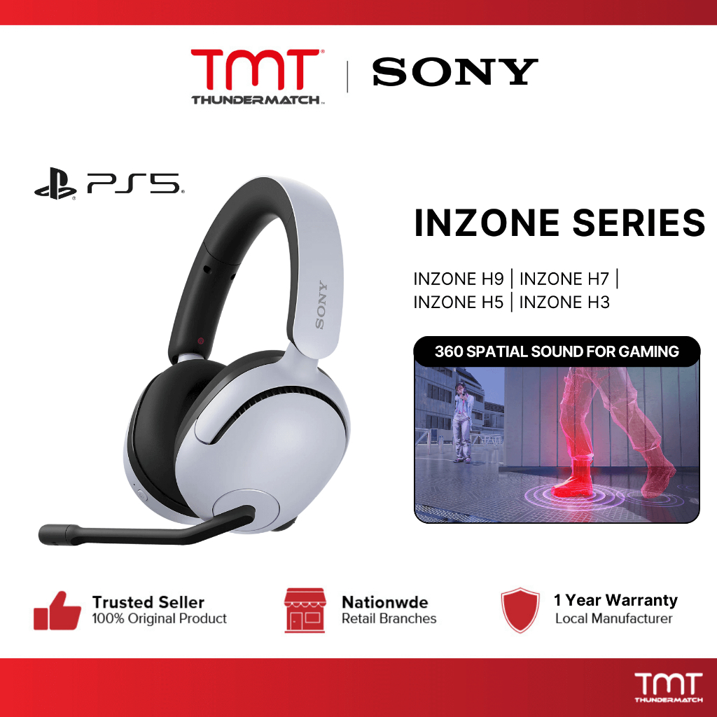 Sony INZONE H9 H7 H5 H3 Noise Cancelling Gaming Headset | PS5 | WH-G900 ...