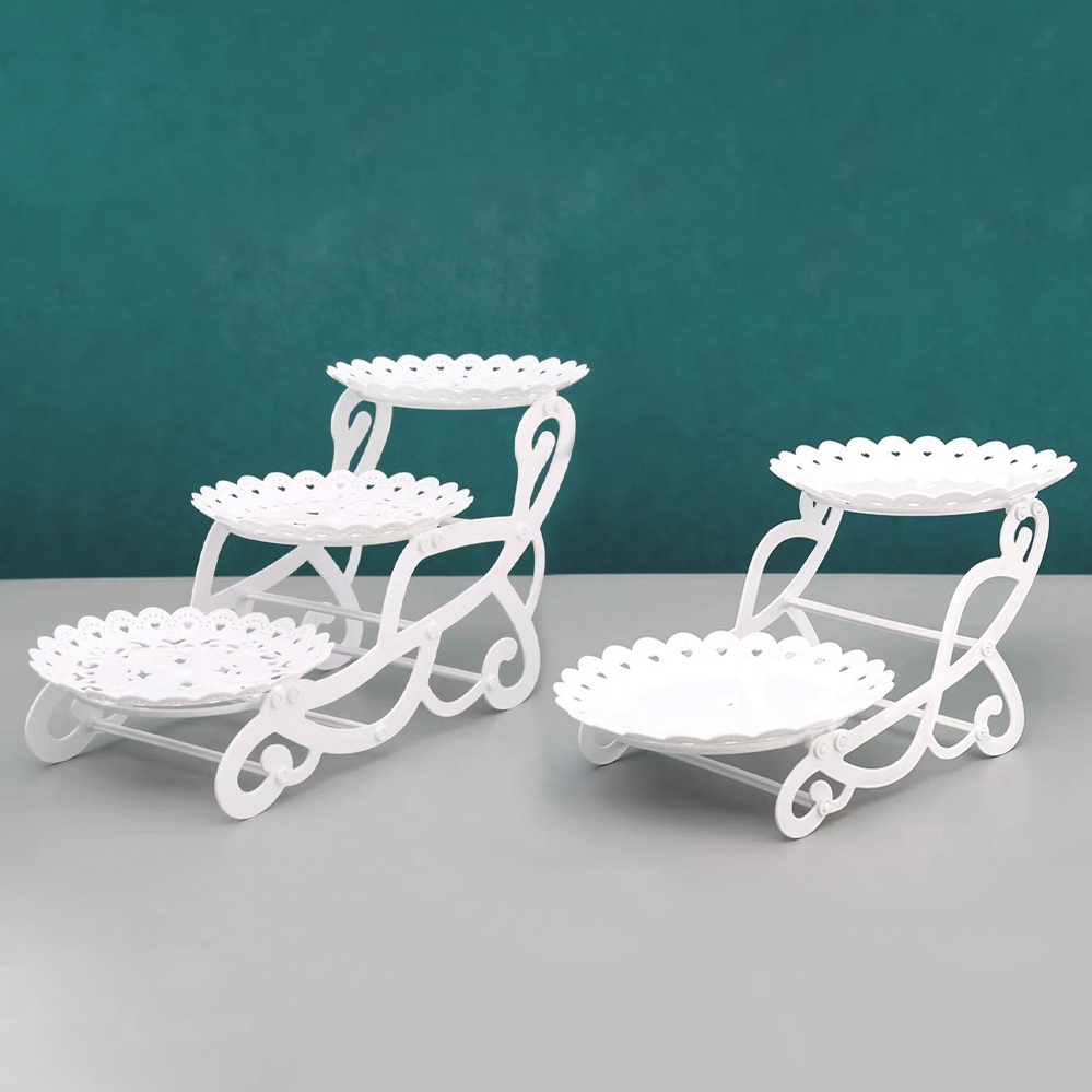 2/3 Tier Dessert Display Rack Fruit Tray Cupcake Cake Stand Tea Plate ...